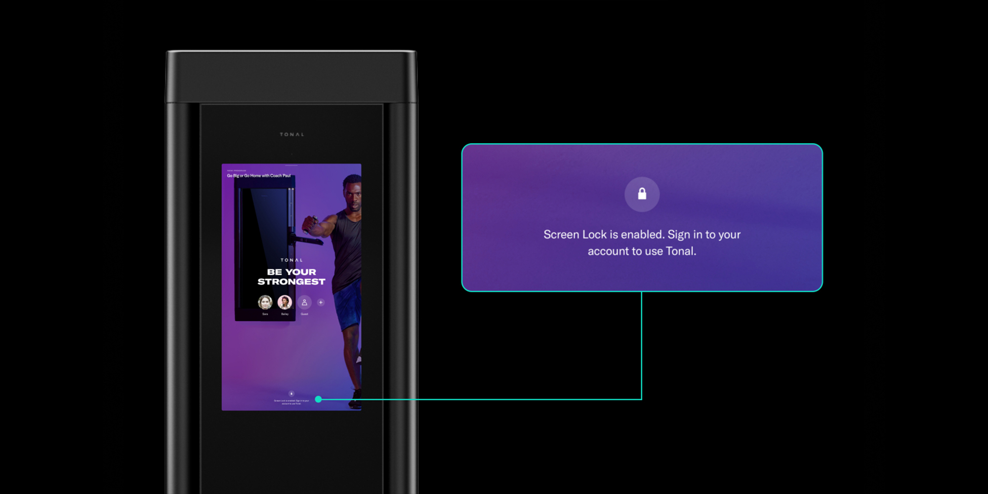 Tonal introduces Screen Lock as added safety measure