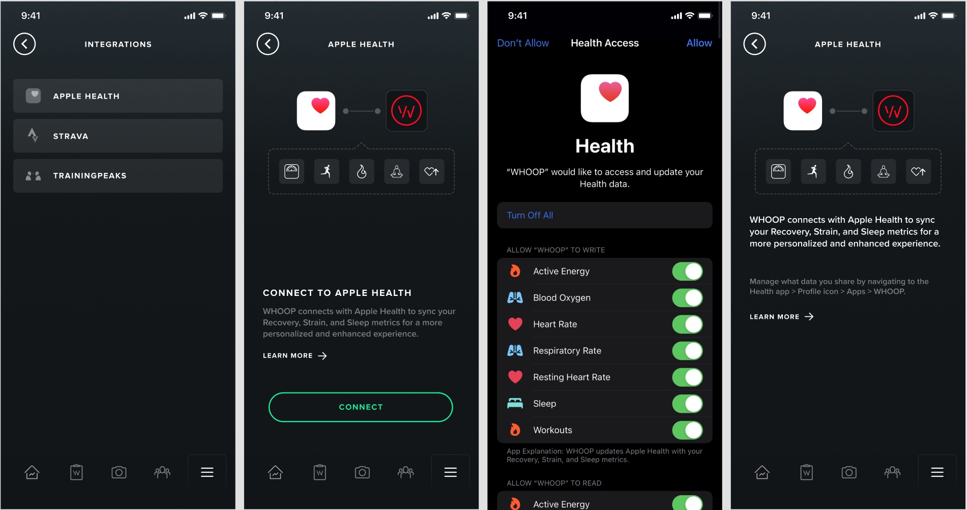 WHOOP releases new Apple Health integration